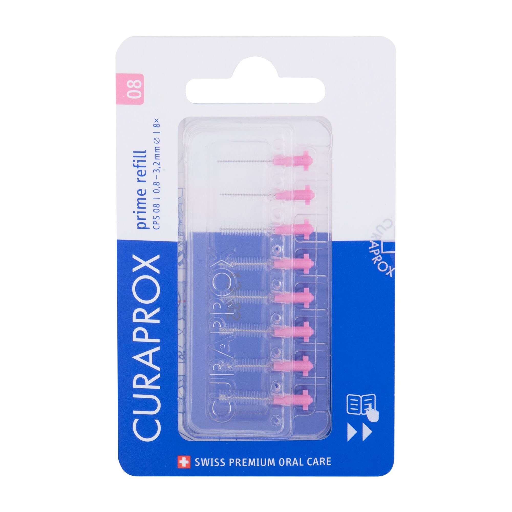Periuta interdentara, Curaprox Prime Refill CPS 0,8 - 3,2 mm, 8 bucati ...