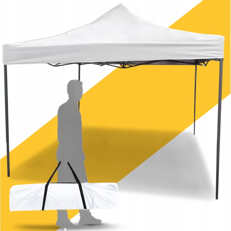 Pavilion pliabil, Zola®, alb, 3x3 m, 4 pereti detasabili, structura din ...