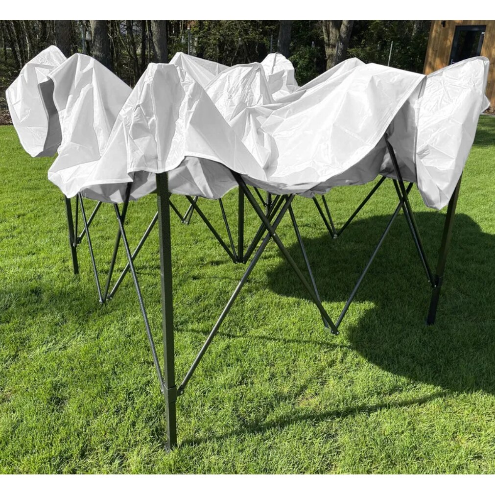 Pavilion pliabil, Zola®, alb, 3x3 m, 4 pereti detasabili, structura din ...