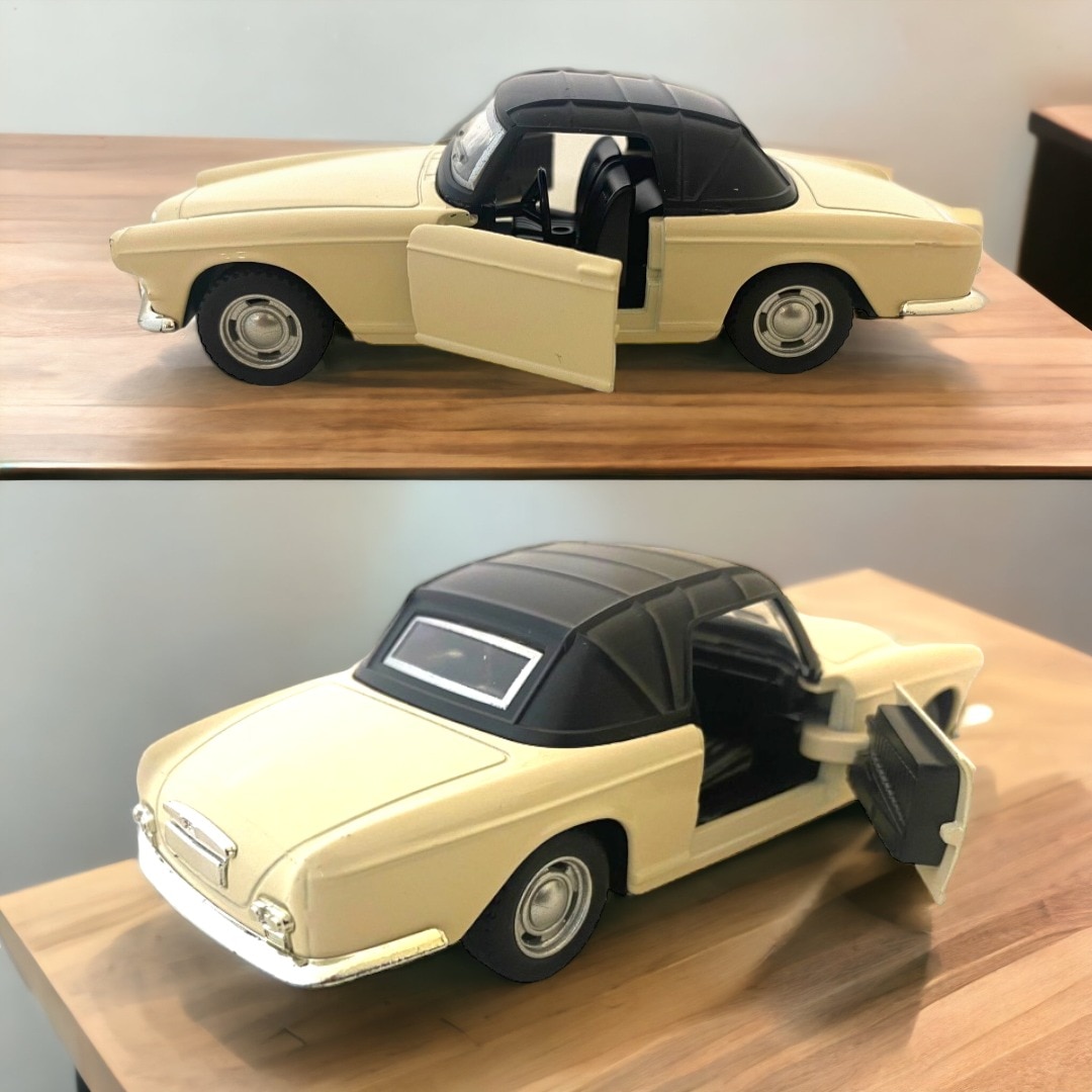 Macheta auto, Classic Car Vintage 1908, scara 1:32, culoare crem, 13 cm ...