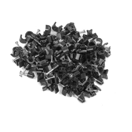 Set 100 de cleme pentru cablu de 7mm si cuie de otel de 14mm, pentru ...