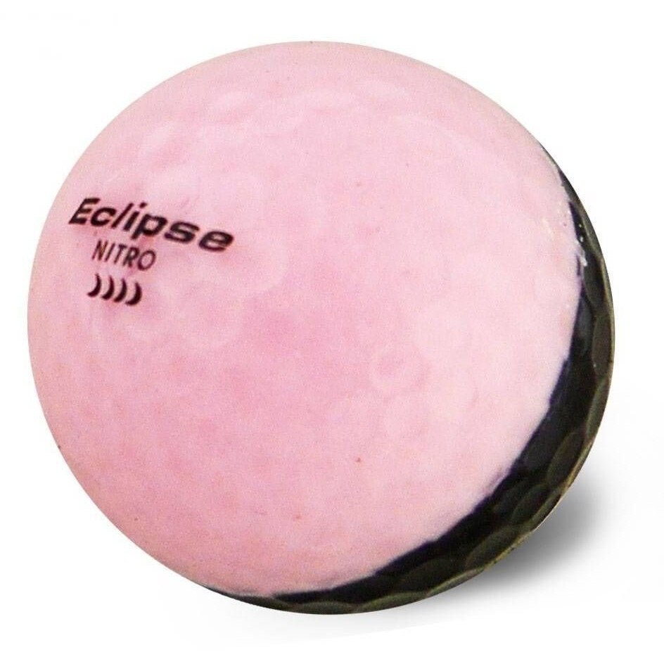 Set de 12 mingi de golf, Nitro, Roz/Negru - eMAG.ro