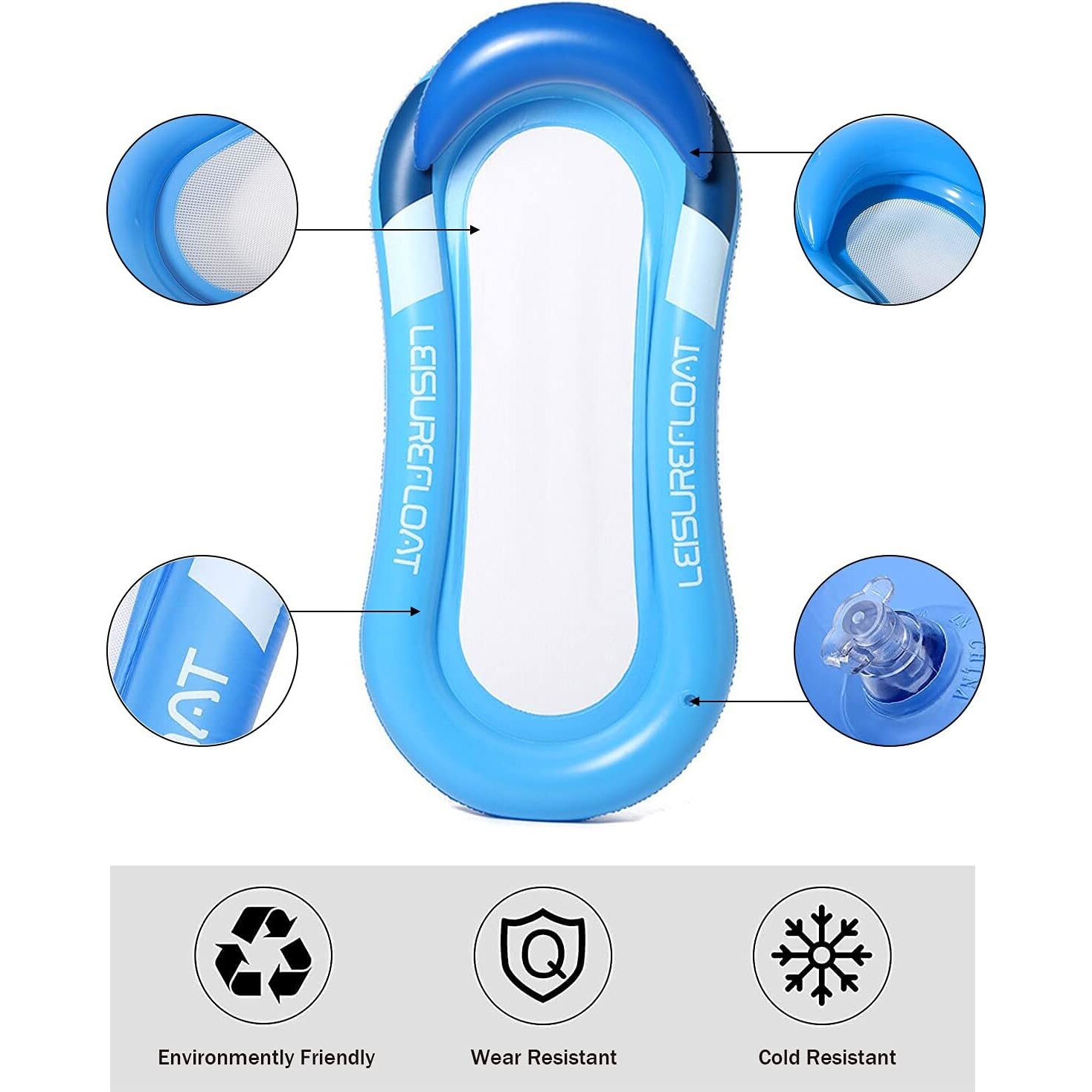 Saltea pentru apa, PVC, 160x84cm, Albastru - eMAG.ro