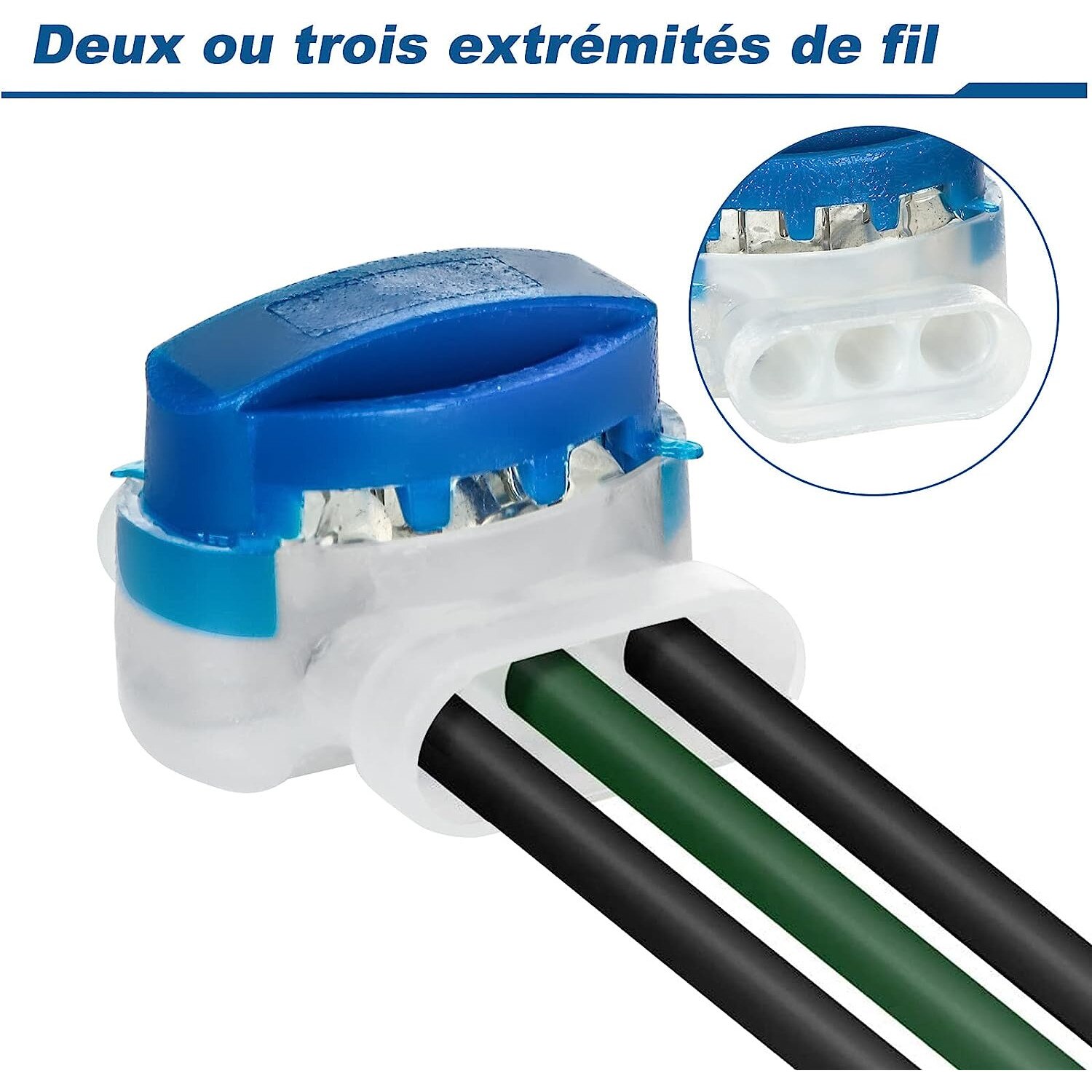 Set 40 conectori pentru cabluri, Nylon, Rezistent la apa/foc, Albastru ...