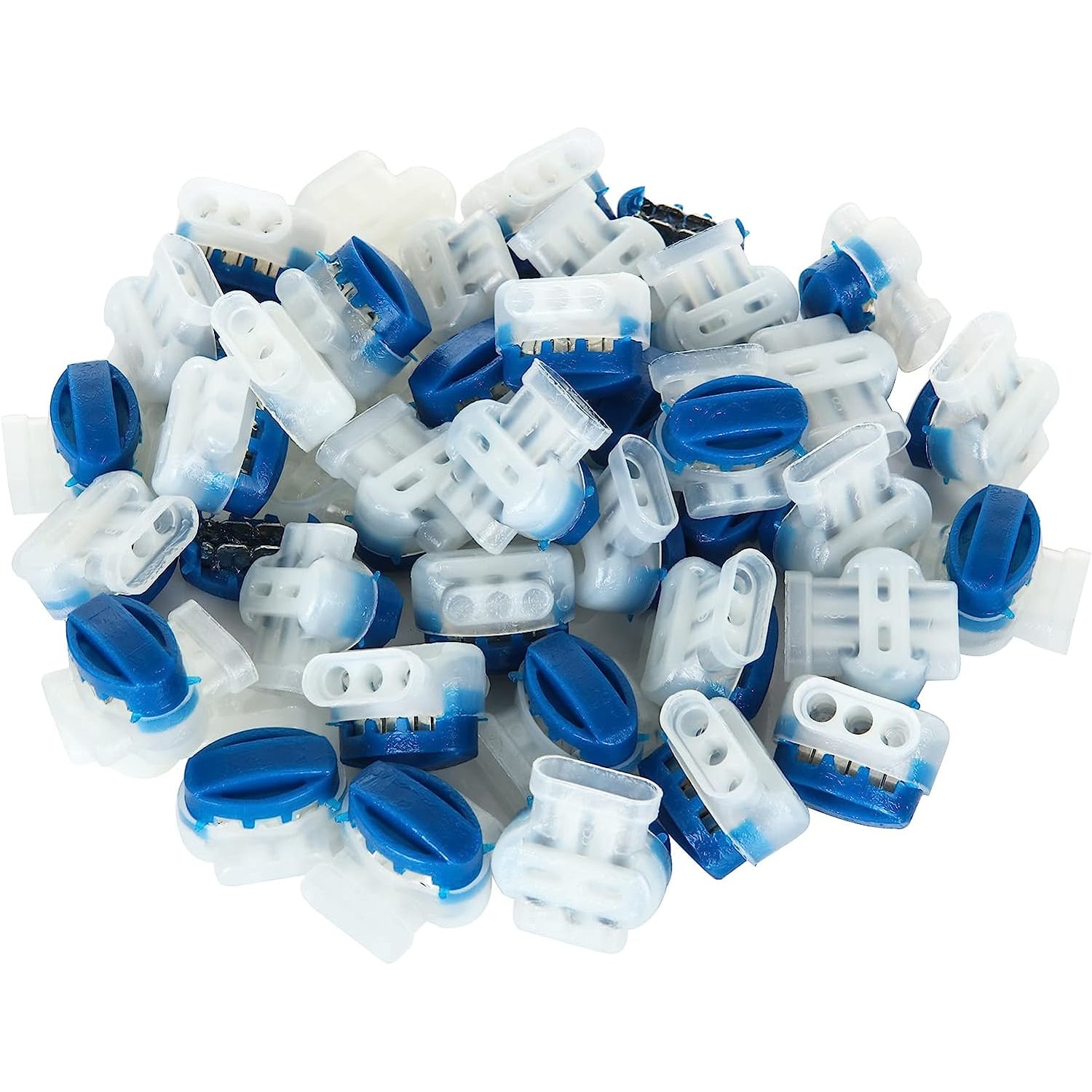 Set 40 conectori pentru cabluri, Nylon, Rezistent la apa/foc, Albastru ...