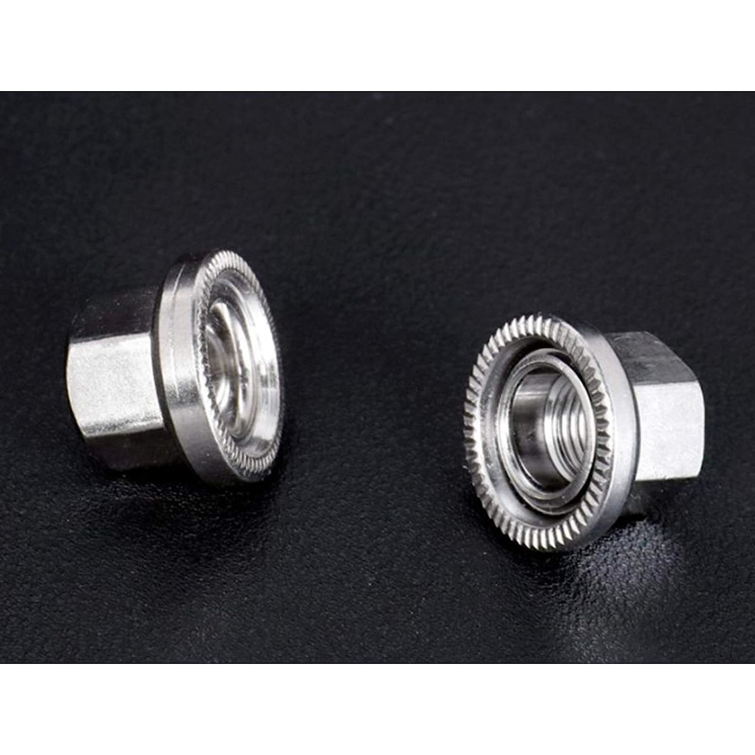 Set 4 piulite pentru bicicleta, Otel inoxidabil, Pentru roti, Argintiu ...