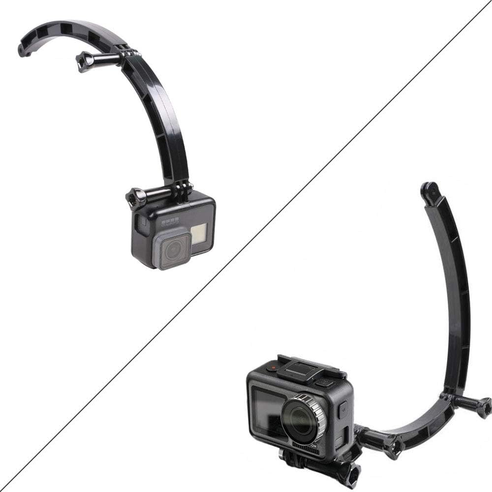 Set 3 accesorii de prindere pentru casca, Compatibil cu GoPro, Negru ...