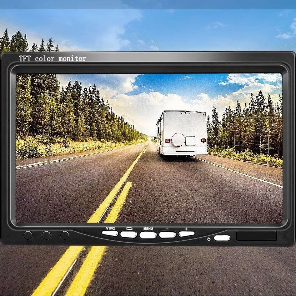 Monitor pentru autoturism, LCD, Pentru camera marsarier, Negru - eMAG.ro