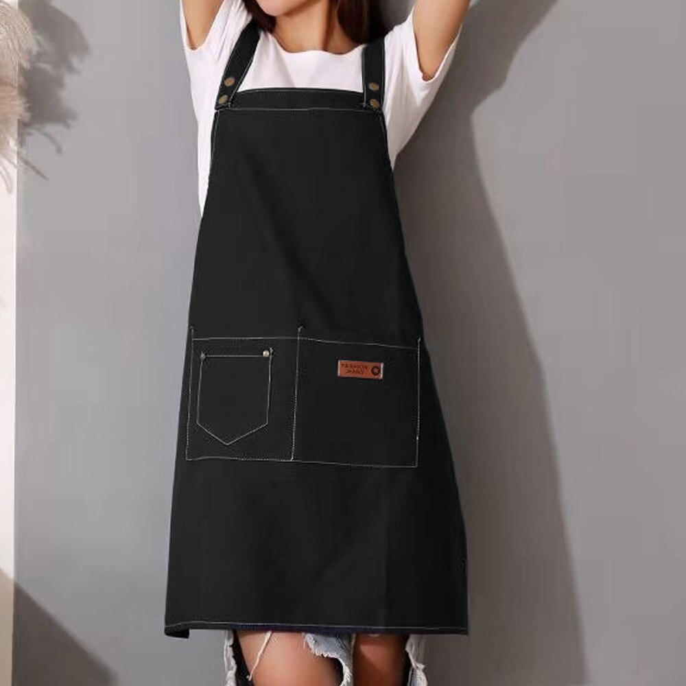 Sort de bucatarie, Denim, Rezistent la apa, Negru - eMAG.ro