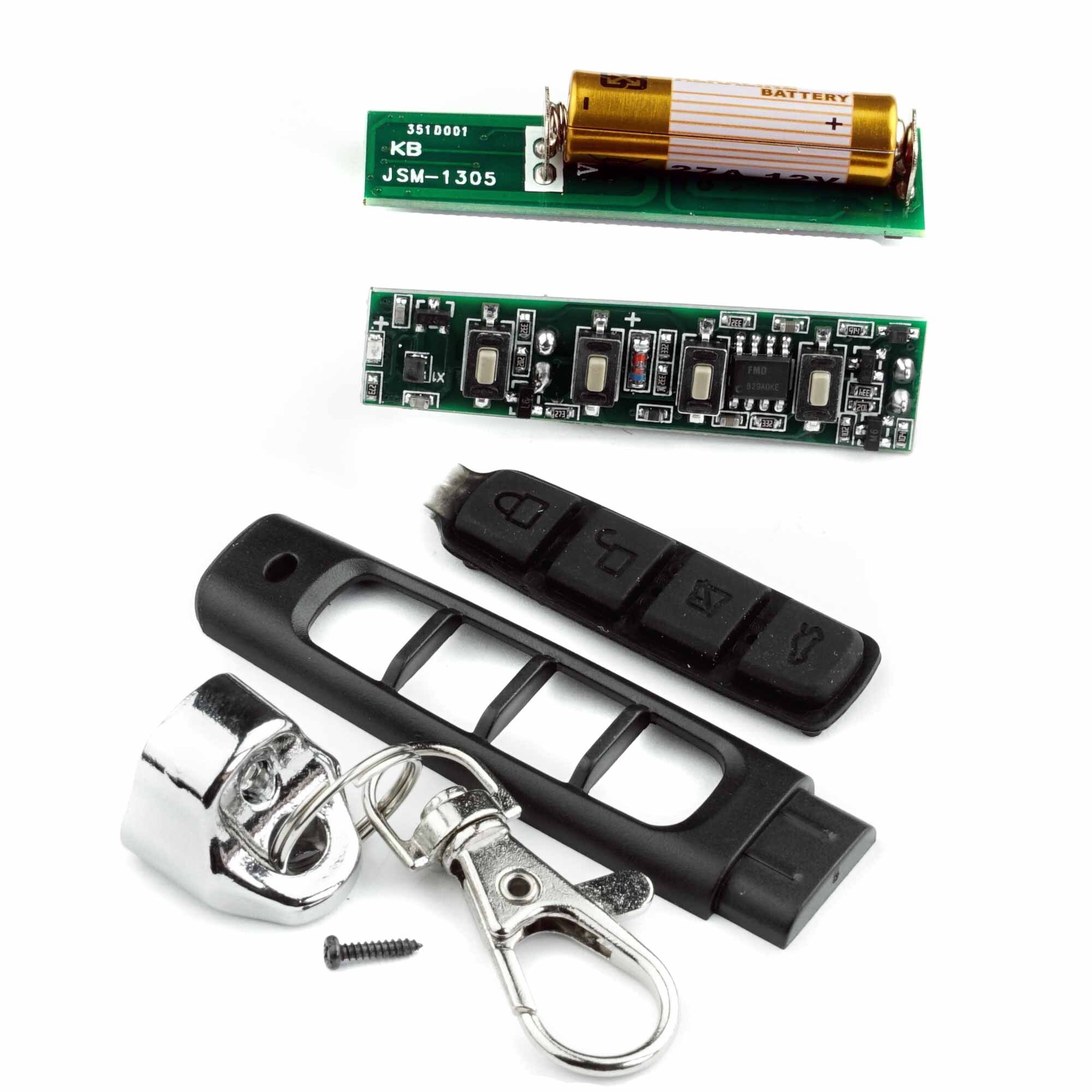 Telecomanda auto, Elektroweb, 4 butoane, 433 MHz, Negru - eMAG.ro