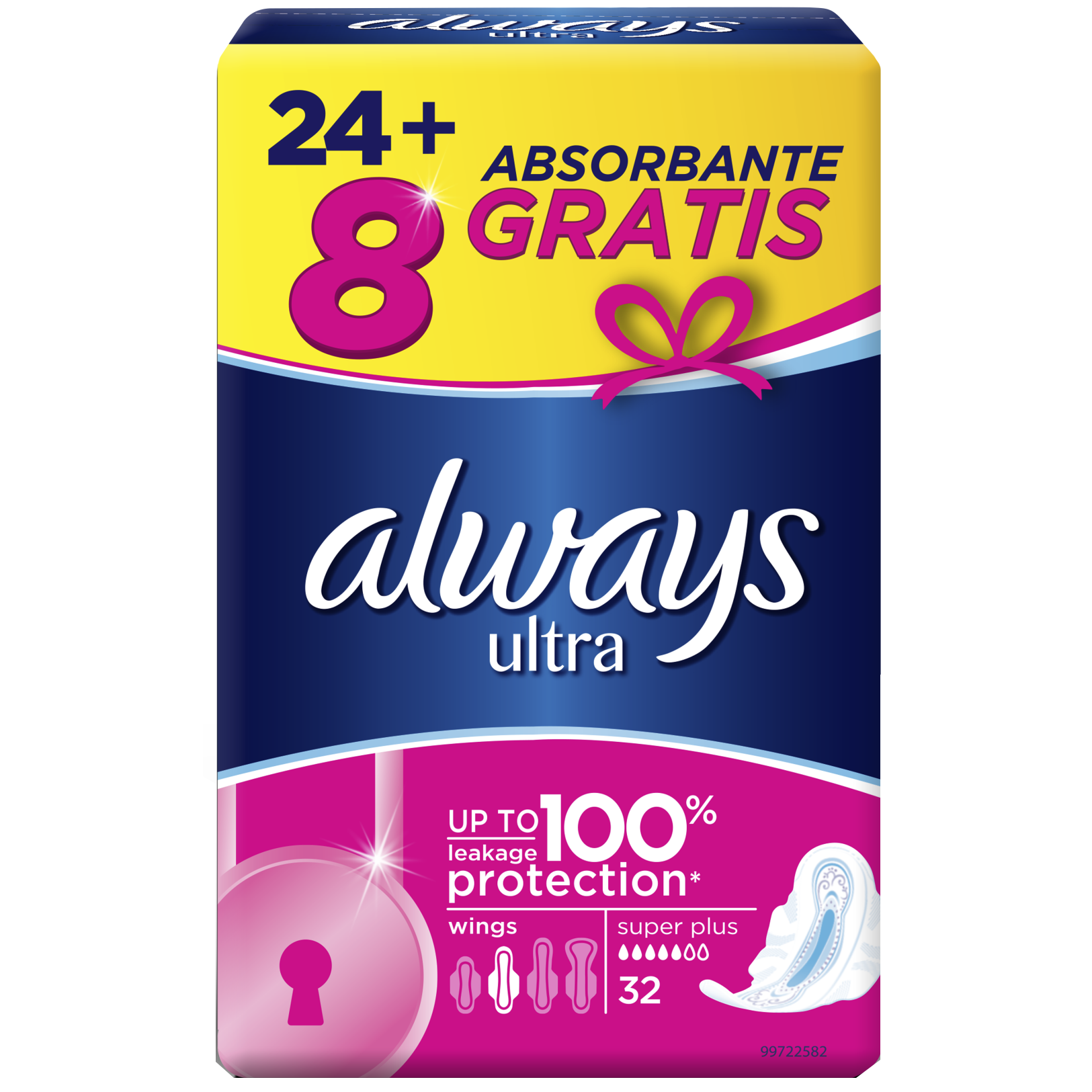Absorbante periodice Always Ultra Super Plus, pachet 24 + 8 buc - eMAG.ro