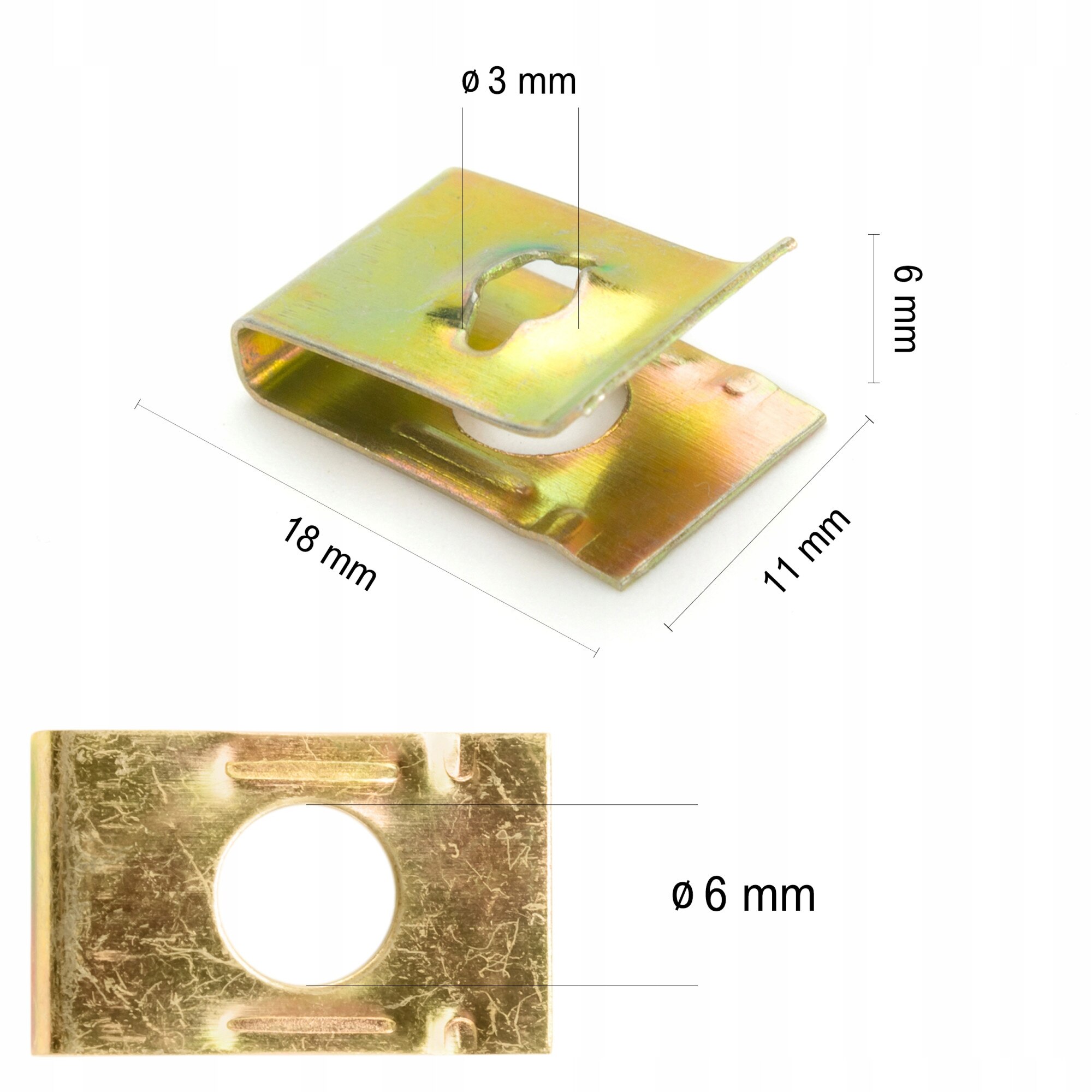Set 20 cleme montare auto, Metal, Auriu - eMAG.ro