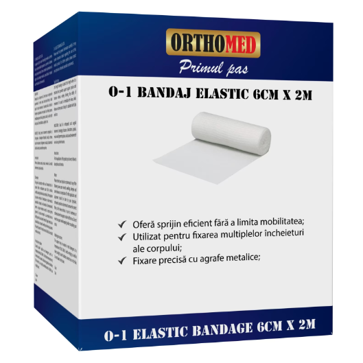 Bandaj elastic 6 cm x 2 m, Orthomed - eMAG.ro
