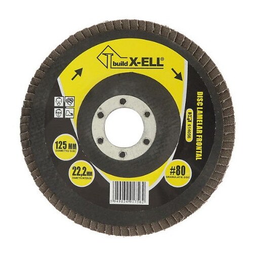 Disc Lamelar Frontal Buildxell - Diametru: 125mm Granulatie: 80 - eMAG.ro