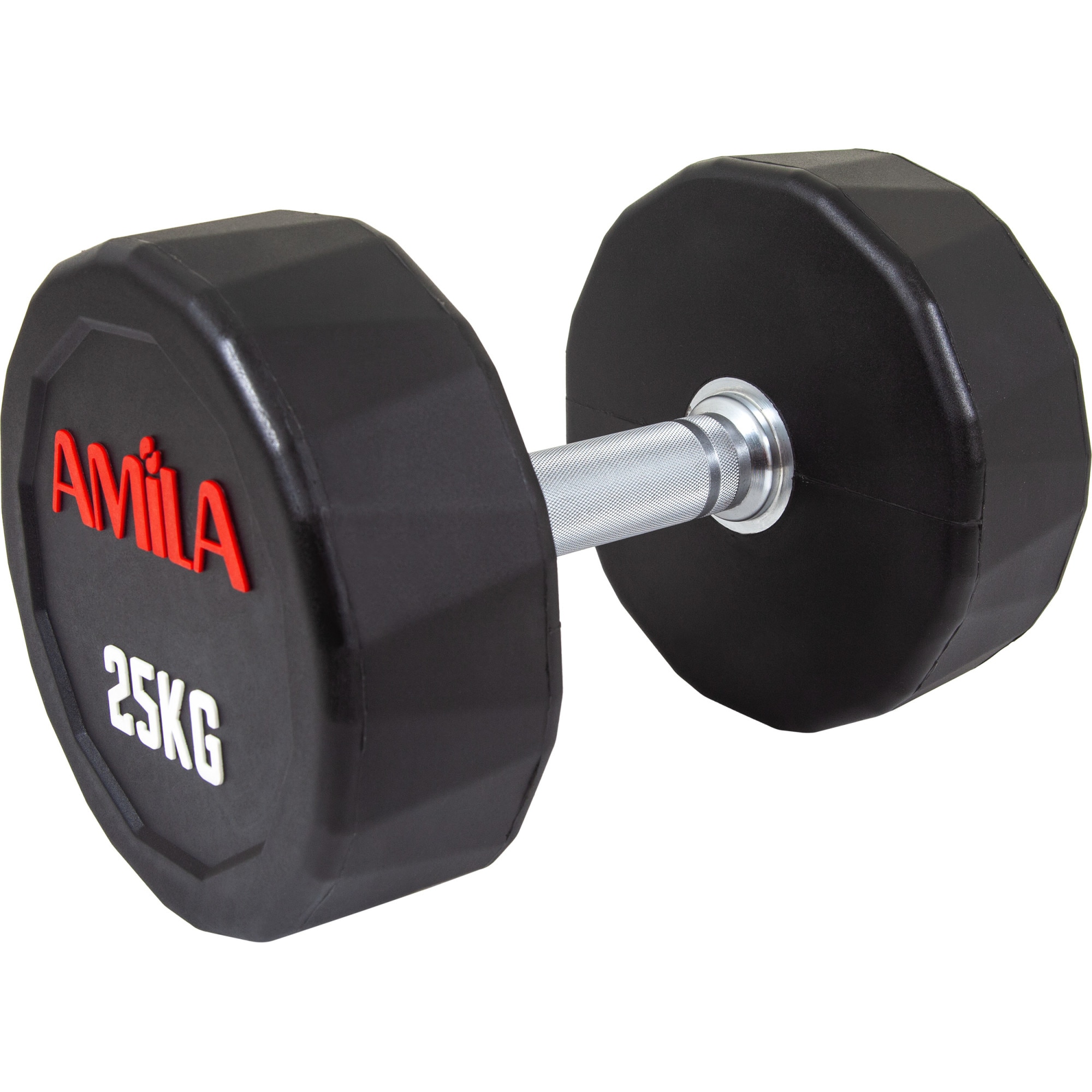 Gantera poligonala, Amila, Otel, 25kg, Negru - eMAG.ro