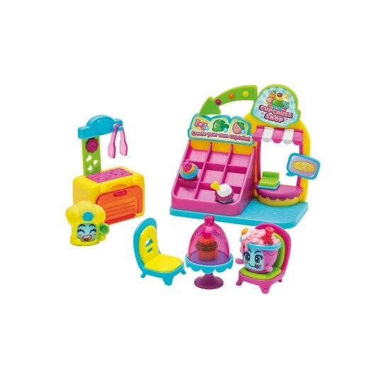 Set de joaca cu 2 figurine exclusive si Cupcake Shop Moji Pops - eMAG.ro