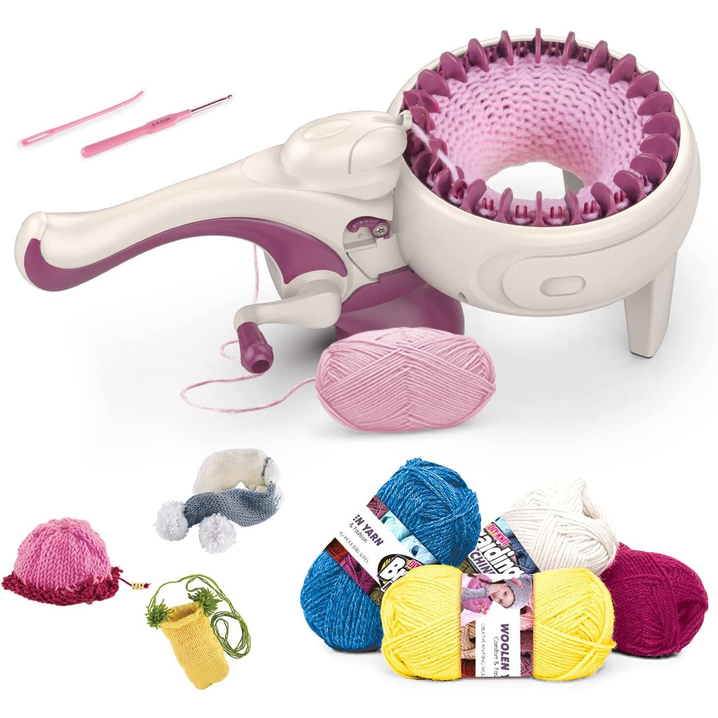 Set de crosetat pentru copii, Zola®, masina de cusut cu accesorii ...