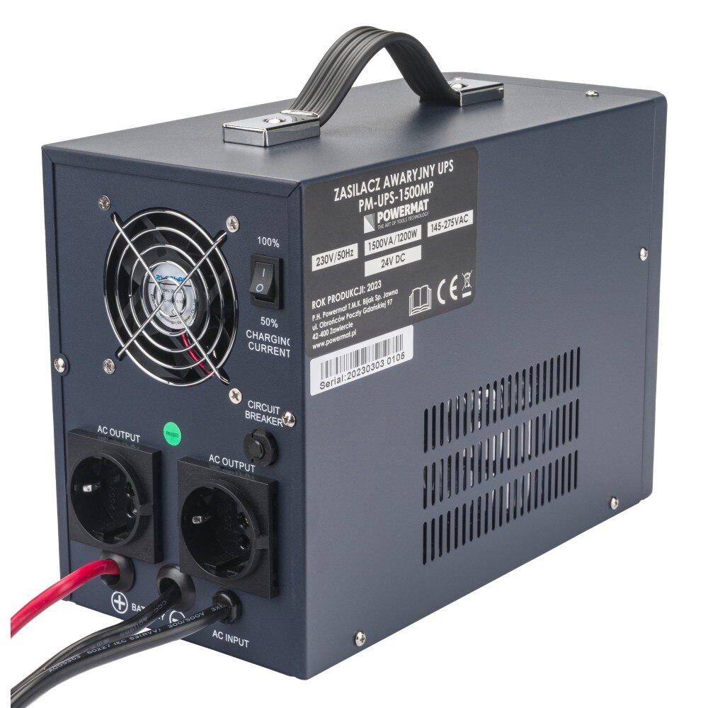 Tápegység UPS PM-UPS-1500MP, 1200 W, Powermat PM1215 - eMAG.hu