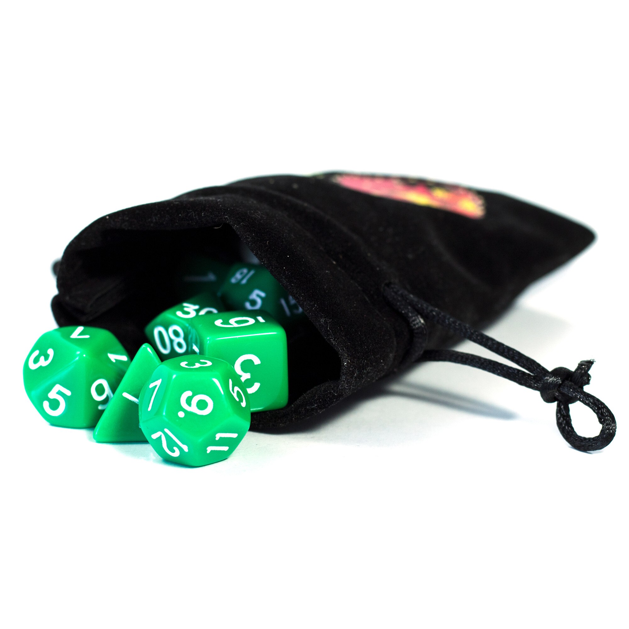 Set 10 zaruri, RPG, Acril, Alb/Verde - eMAG.ro