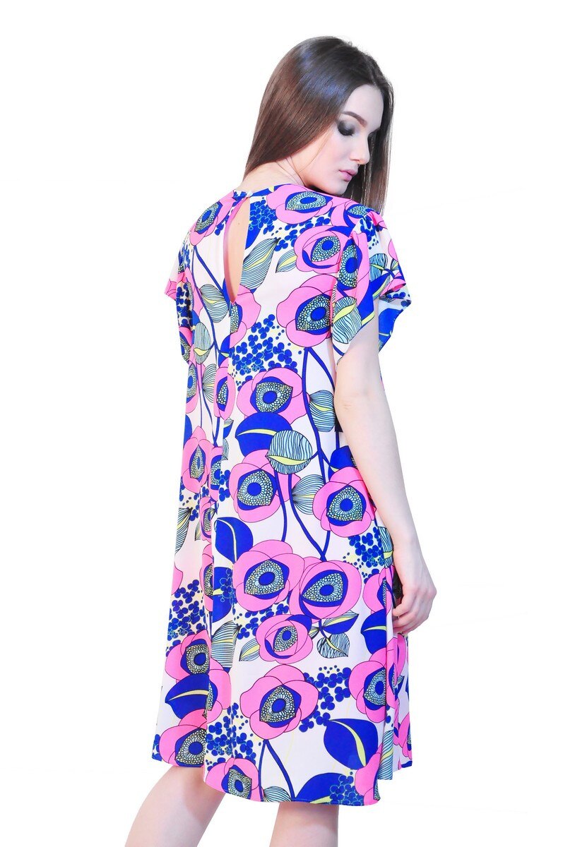 Rochie de dama cu maci roz, RVL, XL - eMAG.ro