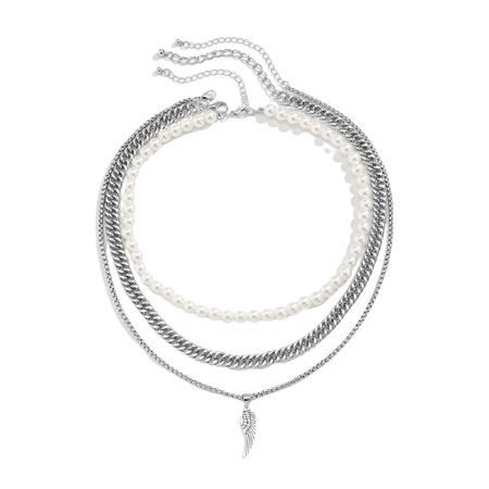 Set trei lantisoare Punk din otel inoxidabil, unisex, model Cuban Chain ...