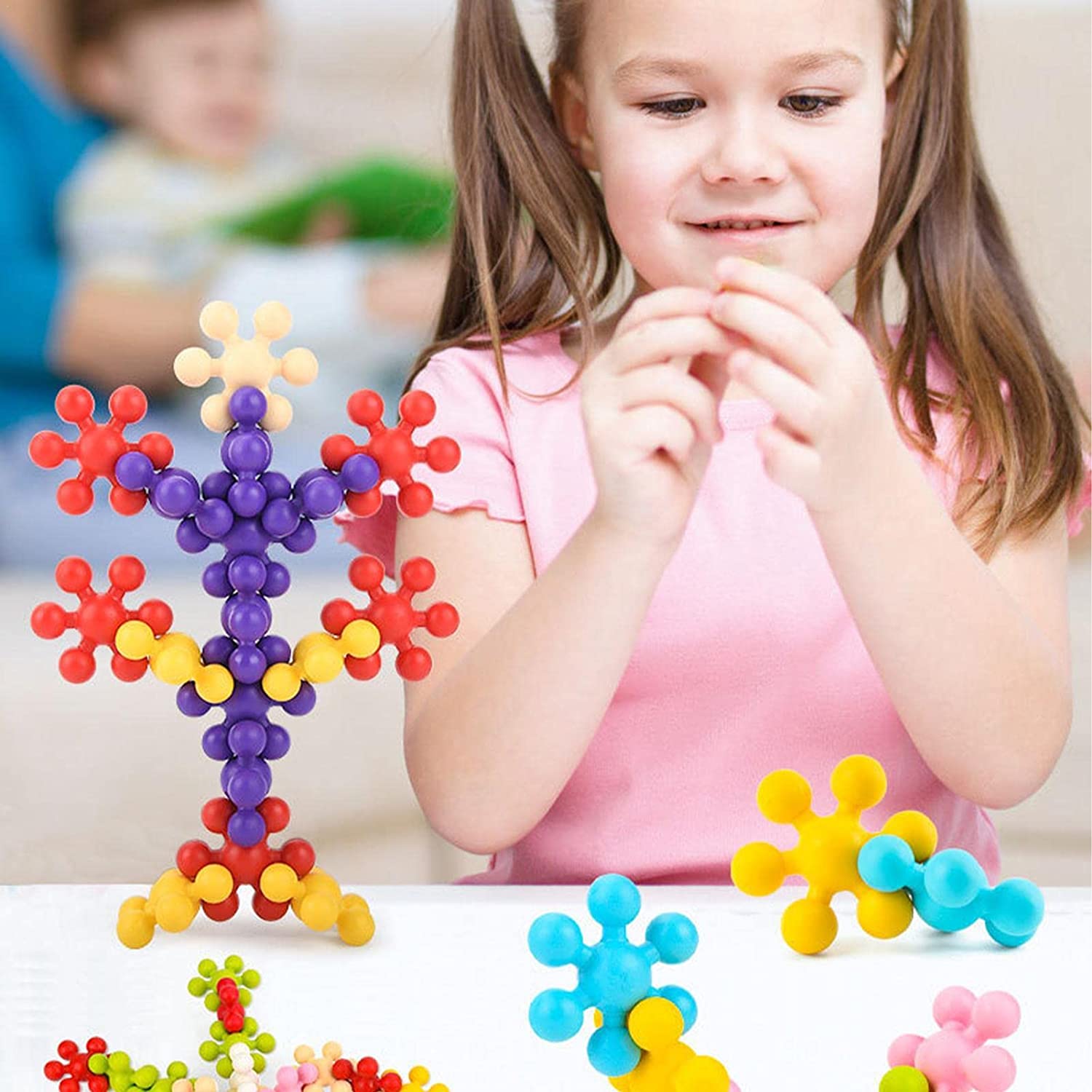 Pitikot STEM csillag építő készlet, 400 darab, egymásba illeszthető ...