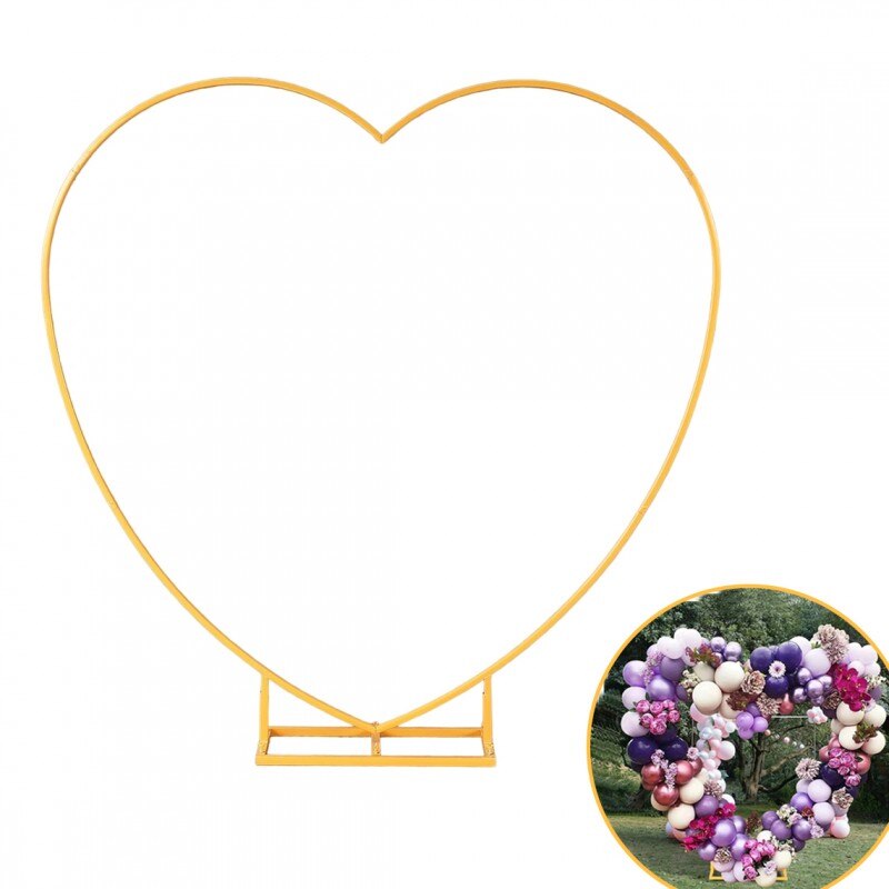 Arcada decor flori sau baloane pentru evenimente, forma inima 2x2m ...