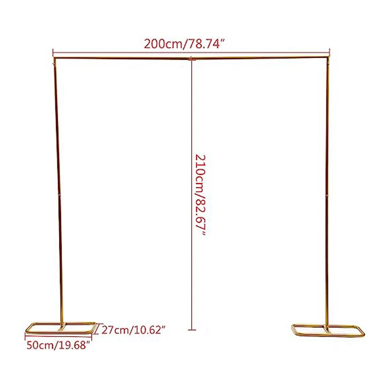 Arcada decor petreceri, forma patrata, 2x2 m, cadru metalic, auriu ...