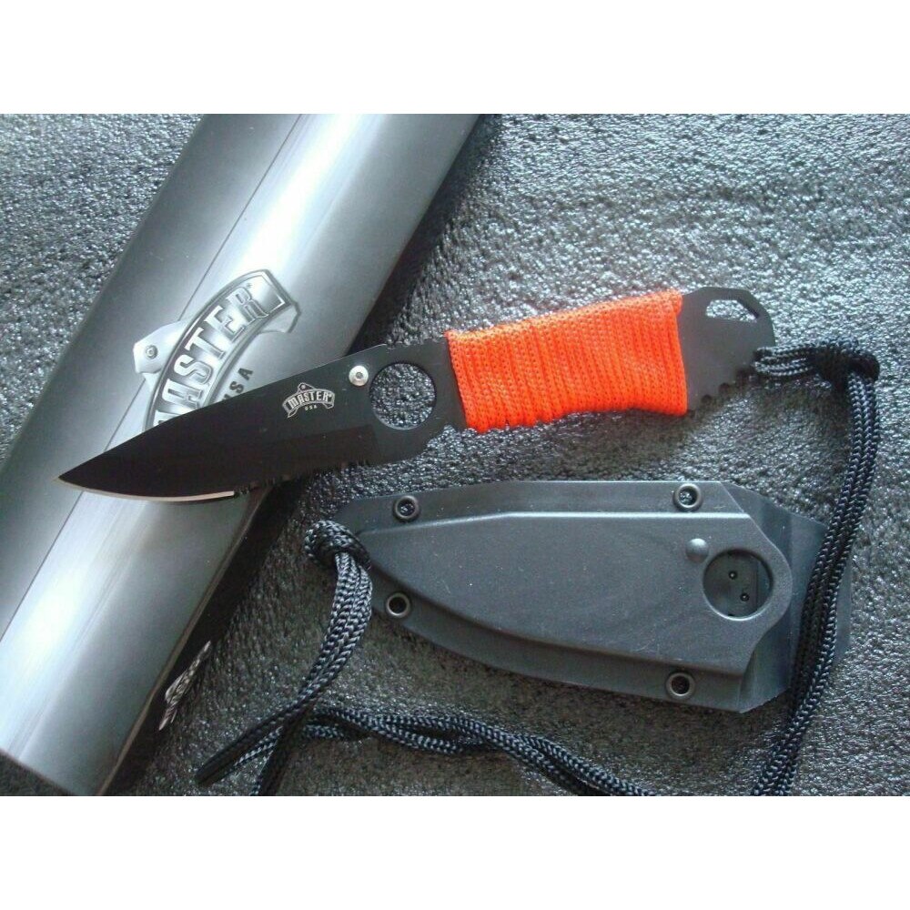 Cutit Tactic de Gat cu Teaca, 20cm, Negru, Inox, MU-1121RD - eMAG.ro