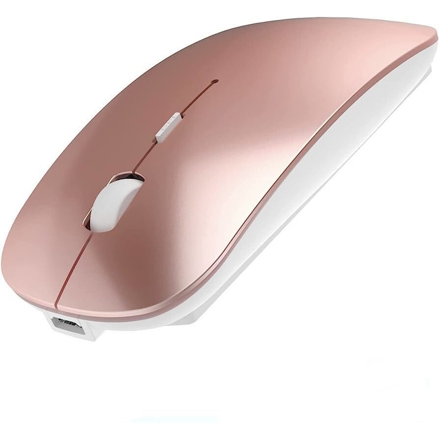 Mouse slim wireless, Bluetooth, USB, 2.4Ghz, 1600 dpi, ROSE - eMAG.ro