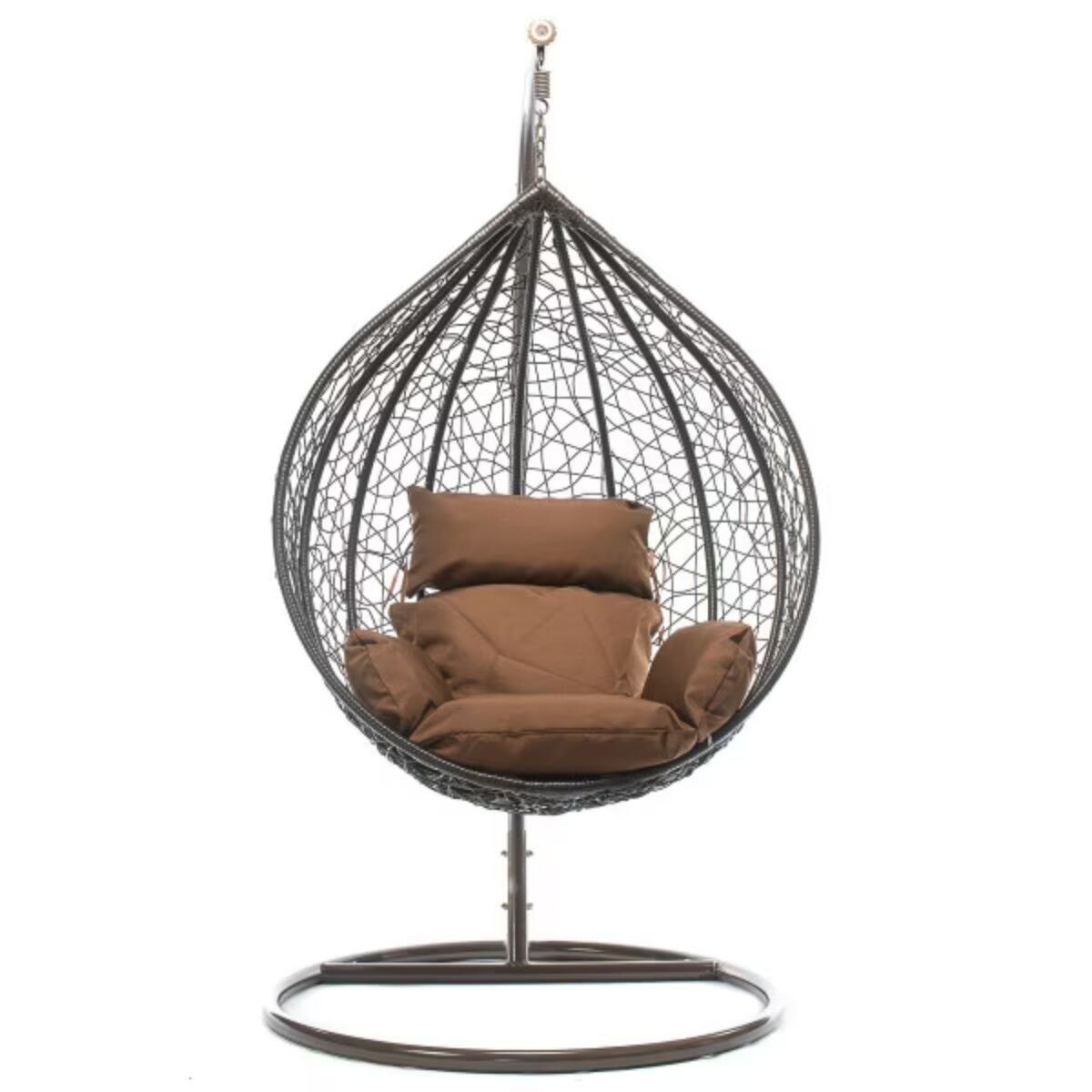 Scaun agatat/ suspendat tip scoica din ratan, terasa/ balcon, perne ...