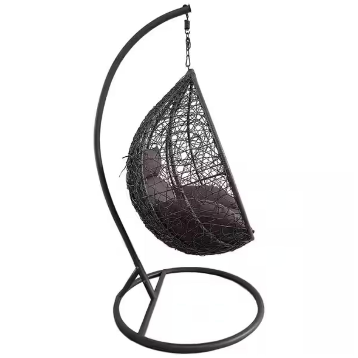 Scaun agatat/ suspendat tip scoica din ratan, terasa/ balcon, perne ...