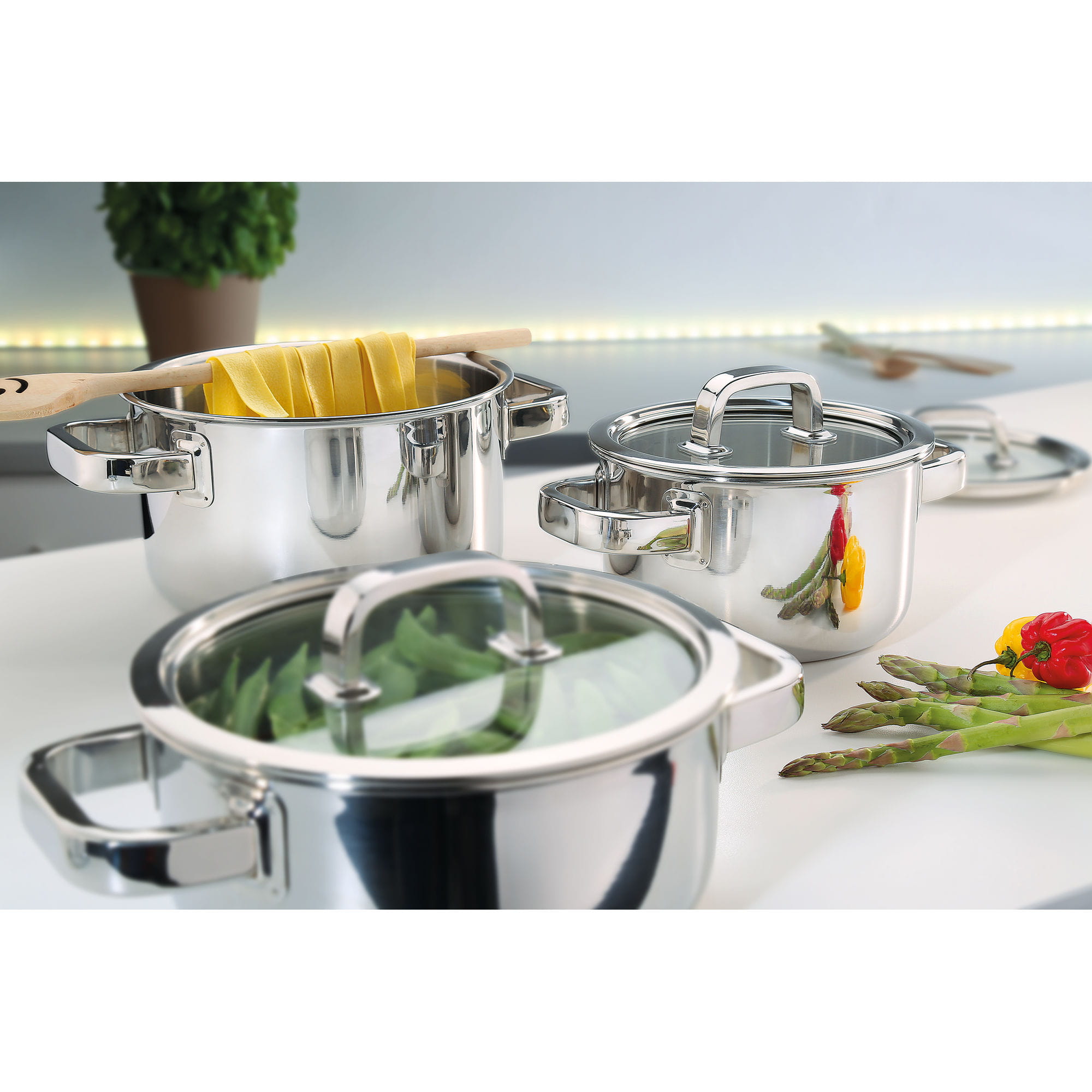 Set 4 oale, Spring, Inox/Sticla, Argintiu - eMAG.ro