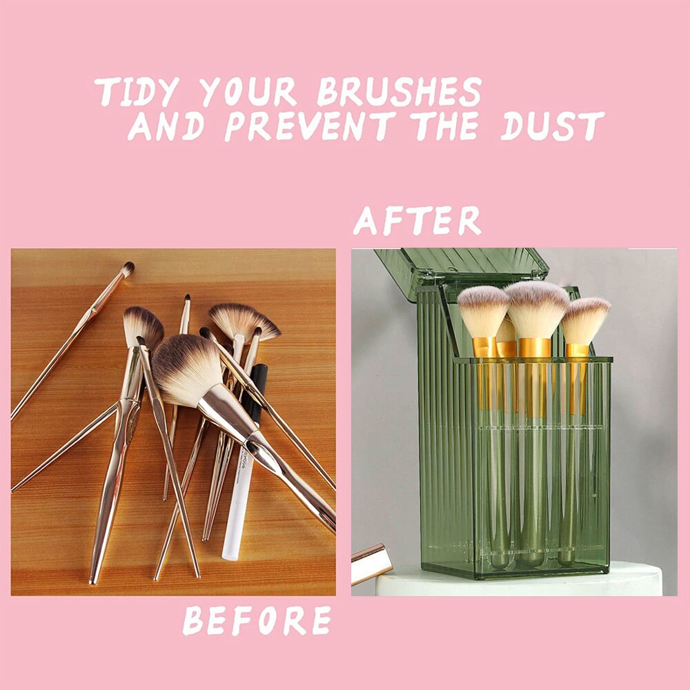 Organizator pentru pensule machiaj, Verde - eMAG.ro