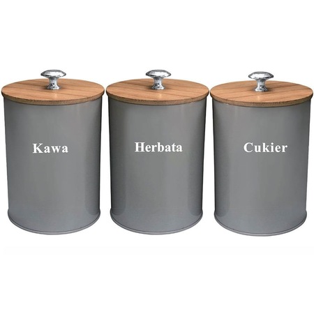 Set 3 cutii alimentare, Krisberg, Inox, Capac bambus, 15 x 11 cm, Gri ...