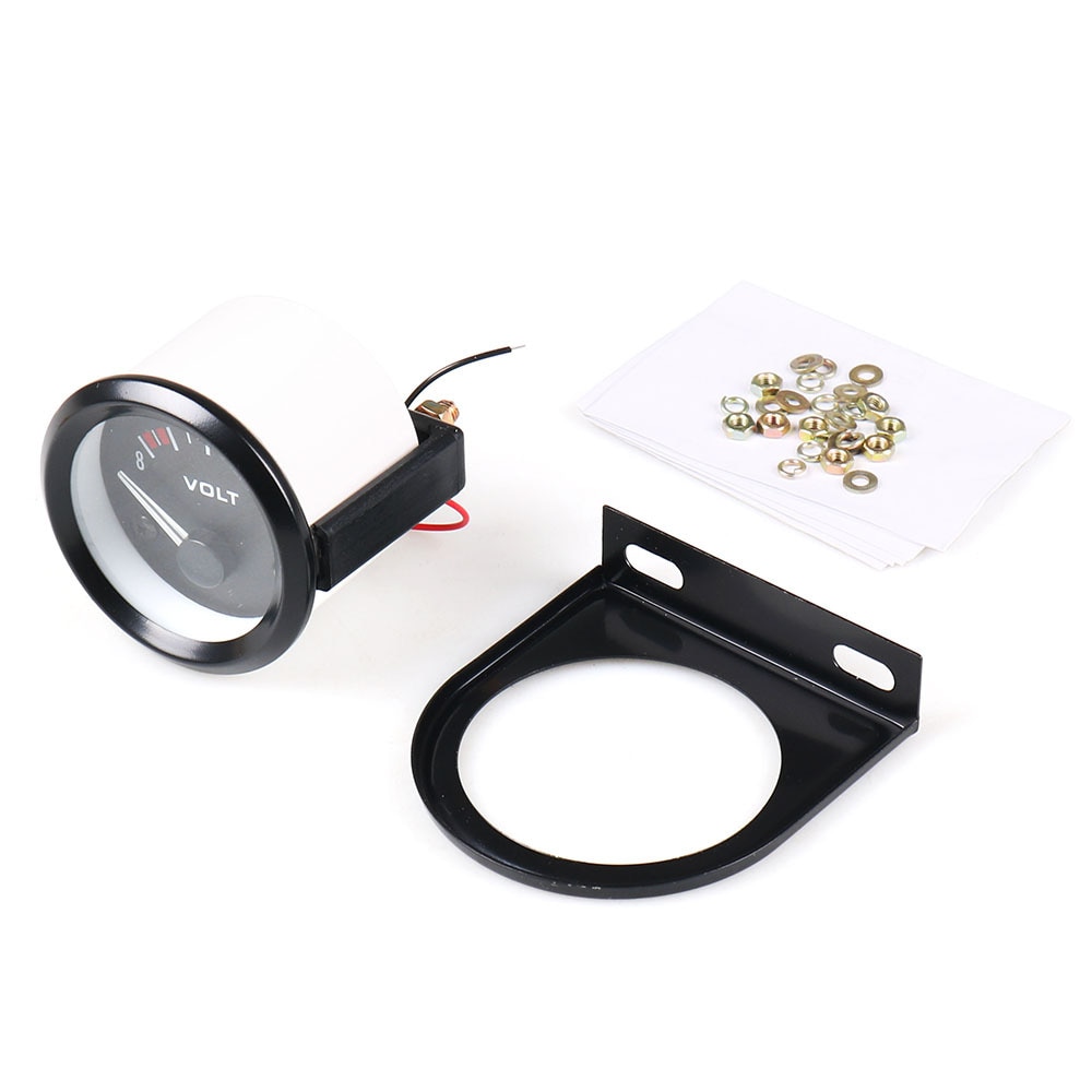 Voltmetru auto, Aliaj de aluminiu, 12 V, 52 mm, Negru - eMAG.ro