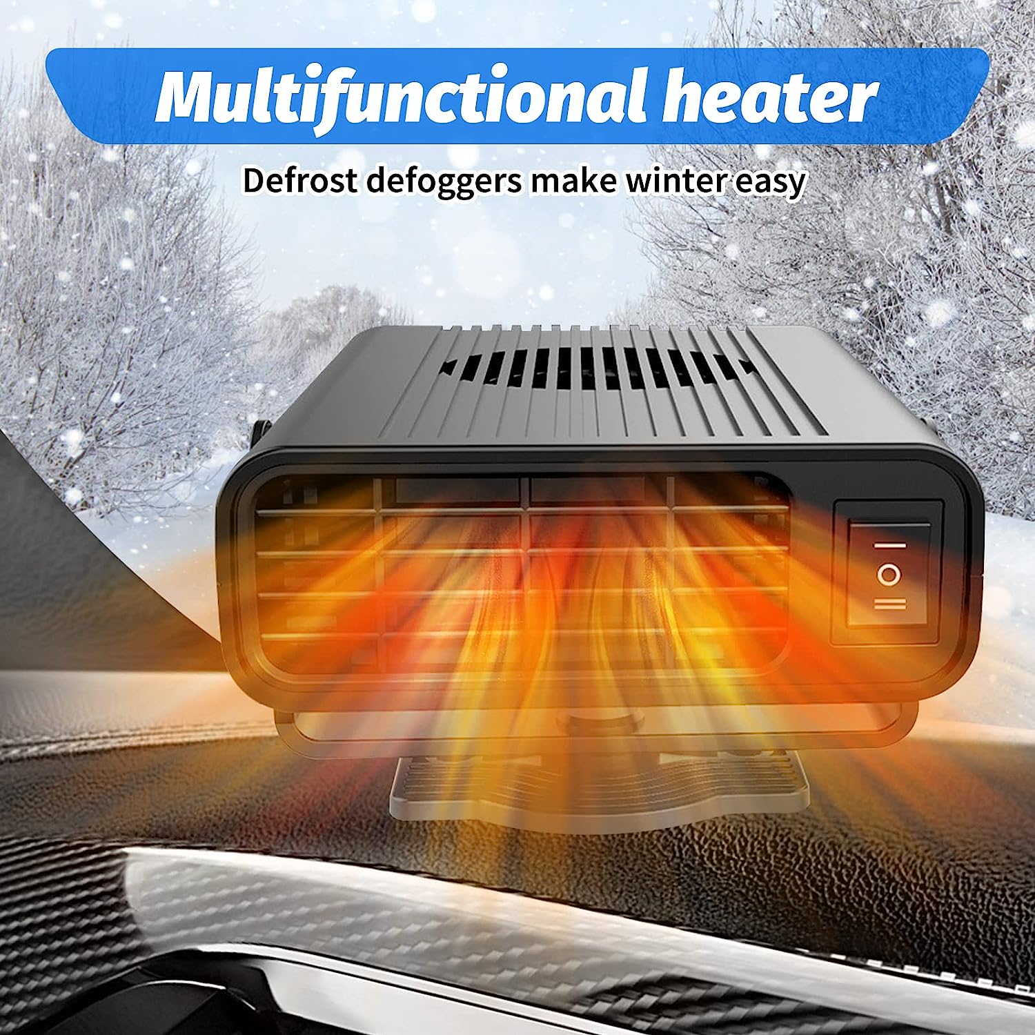 Incalzitor portabil pentru masina, 12 V, 120 W, Negru - eMAG.ro