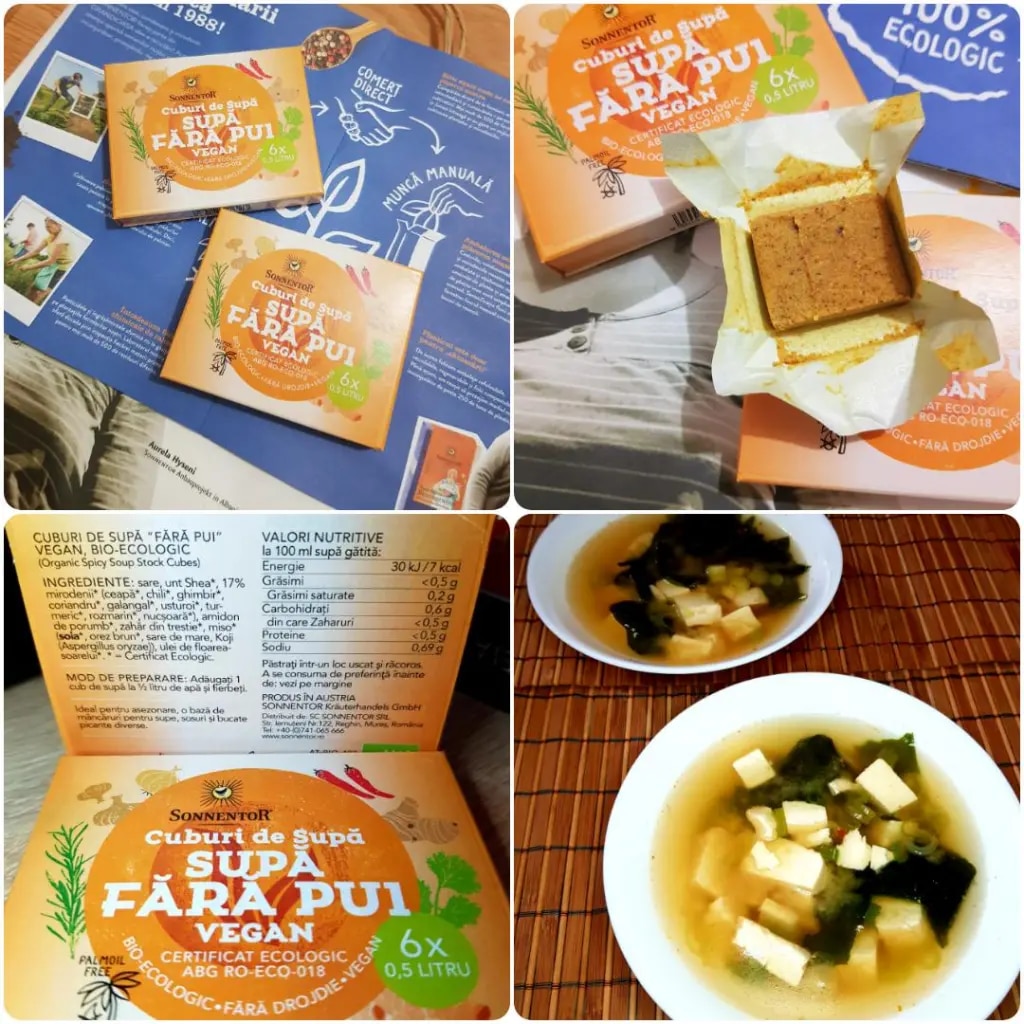 Cuburi Supa vegana "Supa fara Pui" picant, fara drojdie, fara ulei ...