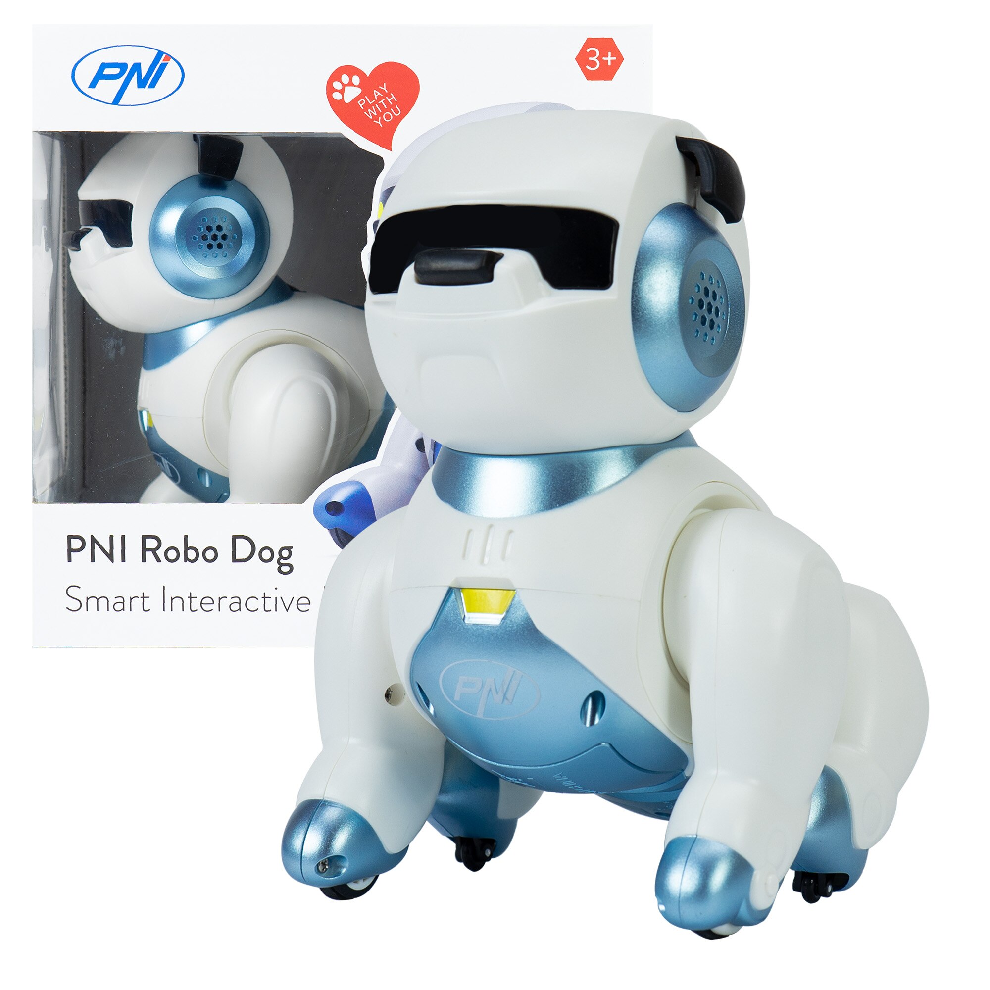 Robot inteligent interactiv PNI Robo Dog, control vocal, butoane ...
