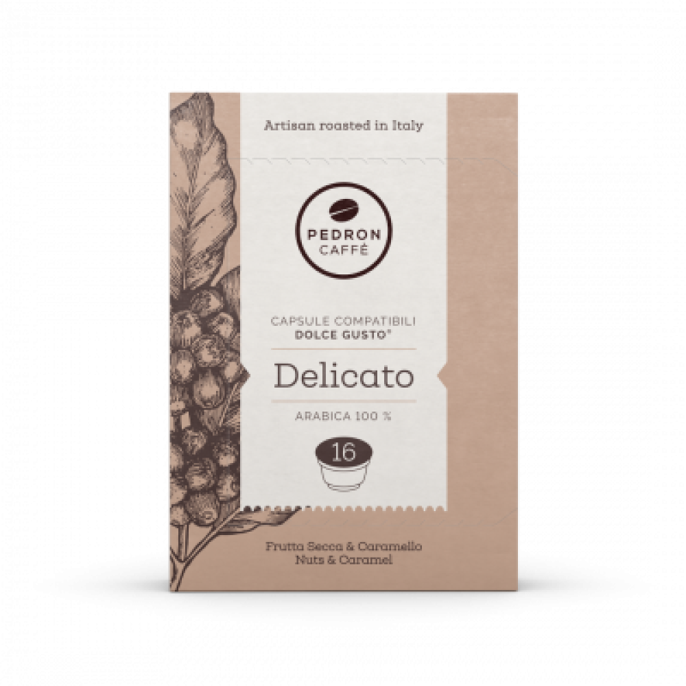 Кафе капсули Pedron Caffe Delicato 100 арабика 5 10 сила за