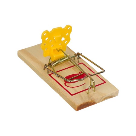 Set 2 Capcane pentru soareci, Lemn, 10 x 4.5 cm, Multicolor - eMAG.ro