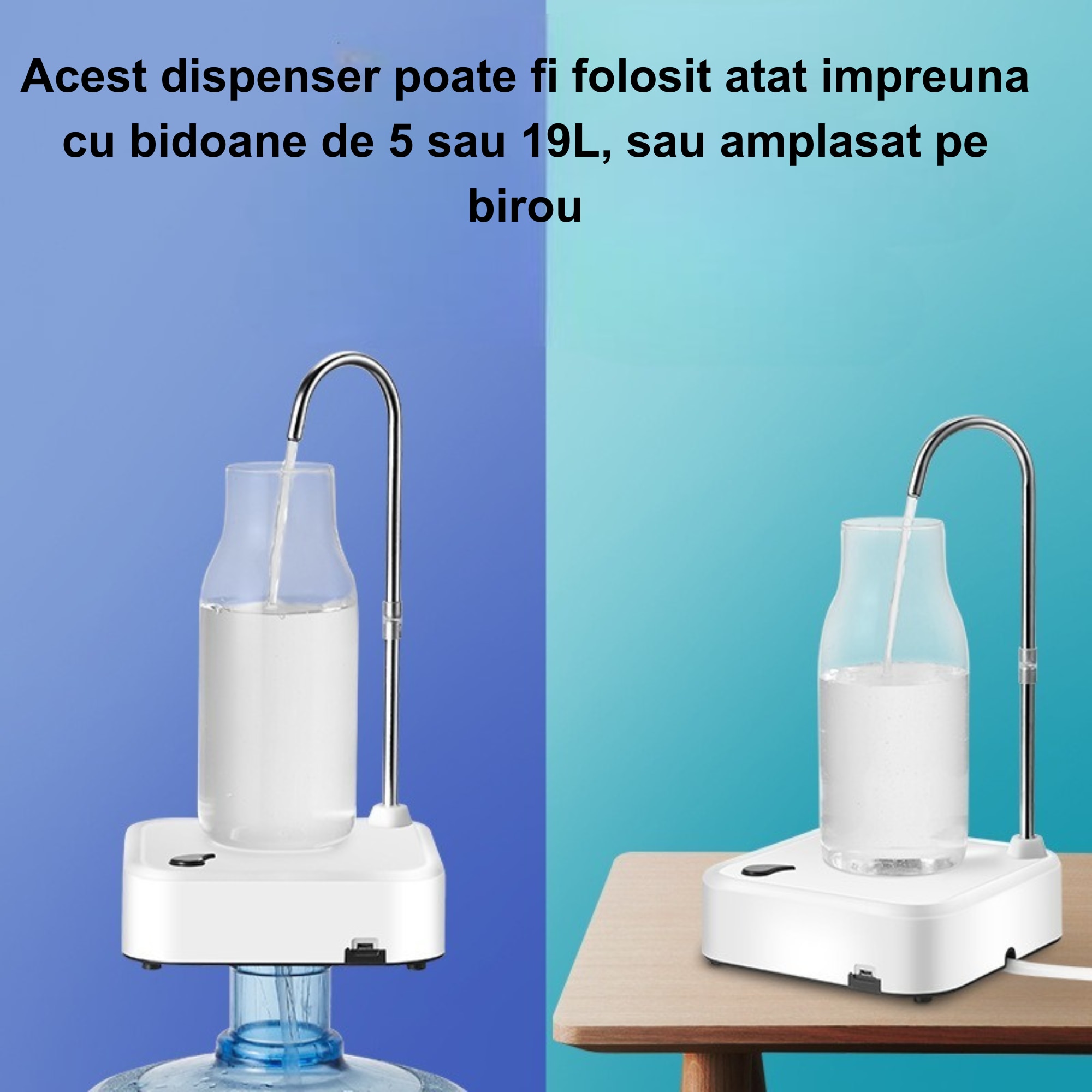 Dispenser apa portabil INTEXXA, Pompa Electrica Bidon Apa pentru Casa ...