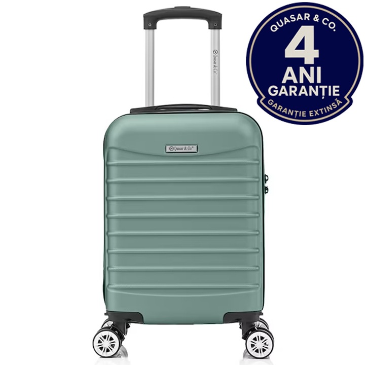 Troler cabina avion Quasar & Co.®, 40x30x20cm, bagaj de mana, troller ...