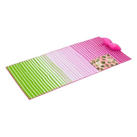 Rogojina de dormit cu perna si geanta de transport incorporata, Roz ...