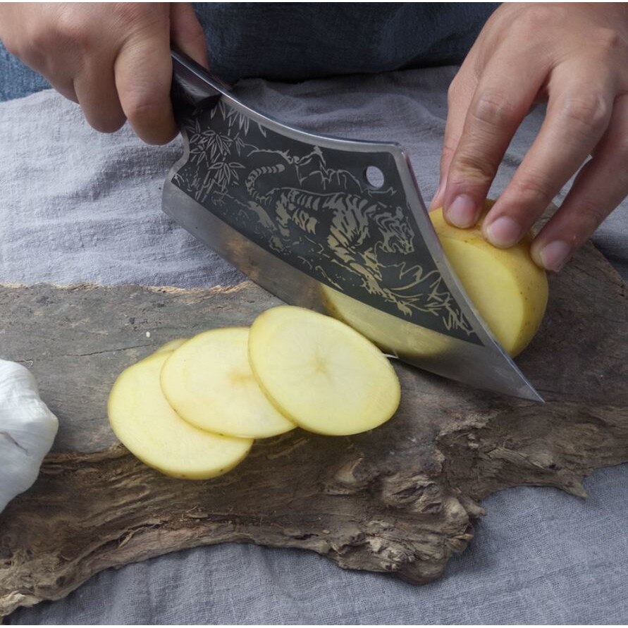 Cutit Satar Tiger Profesional cu Maner din Lemn de Culoare Maro Inchis ...