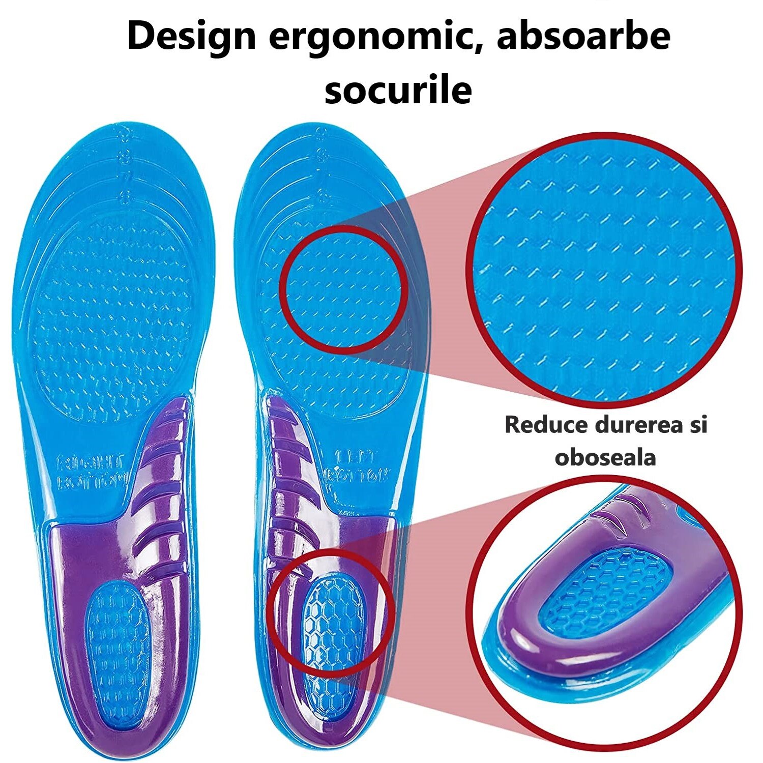 Set 2 branturi ortopedice din doua tipuri de gel, General Store marimea ...