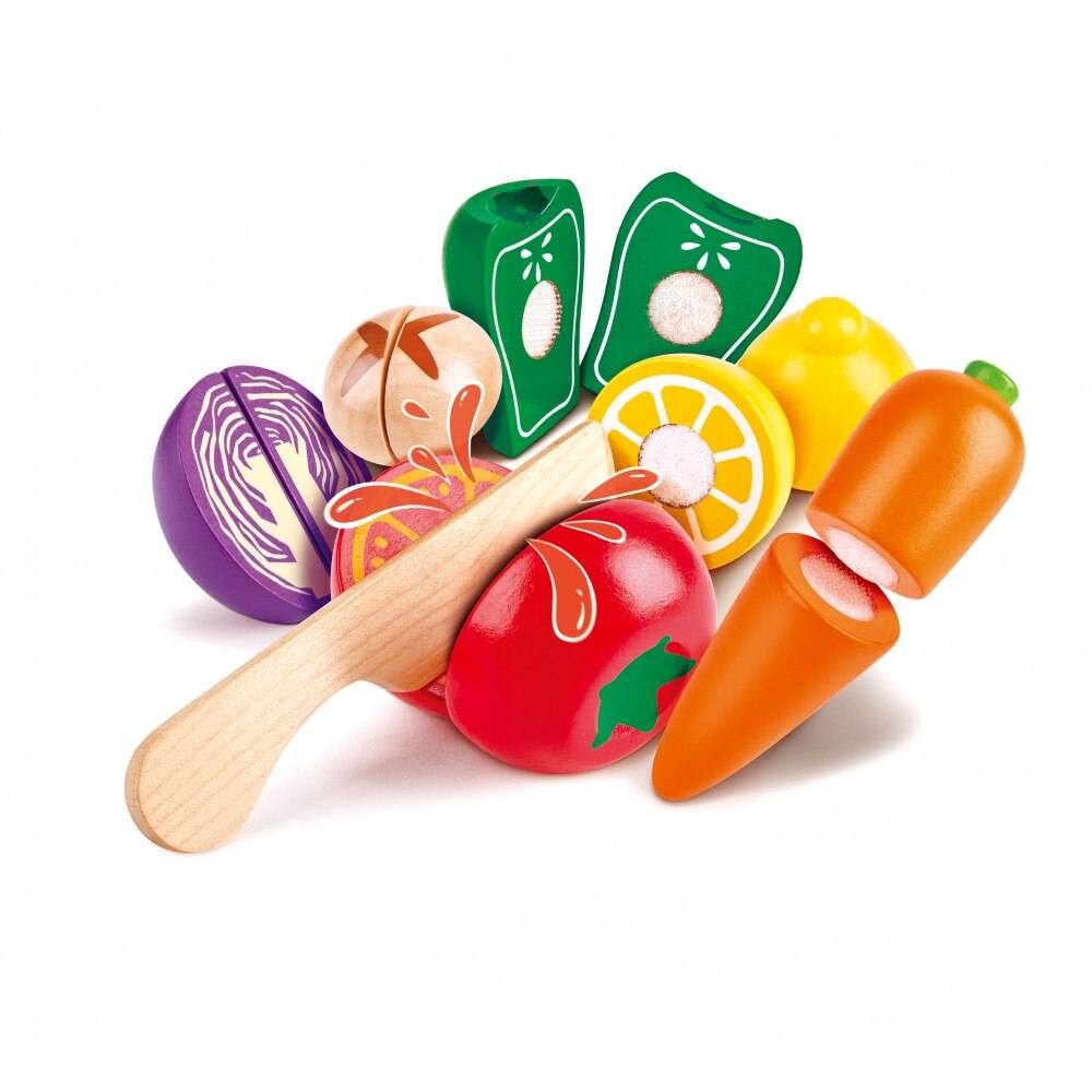 Set joc, Hape, Legume, 7 piese - eMAG.ro