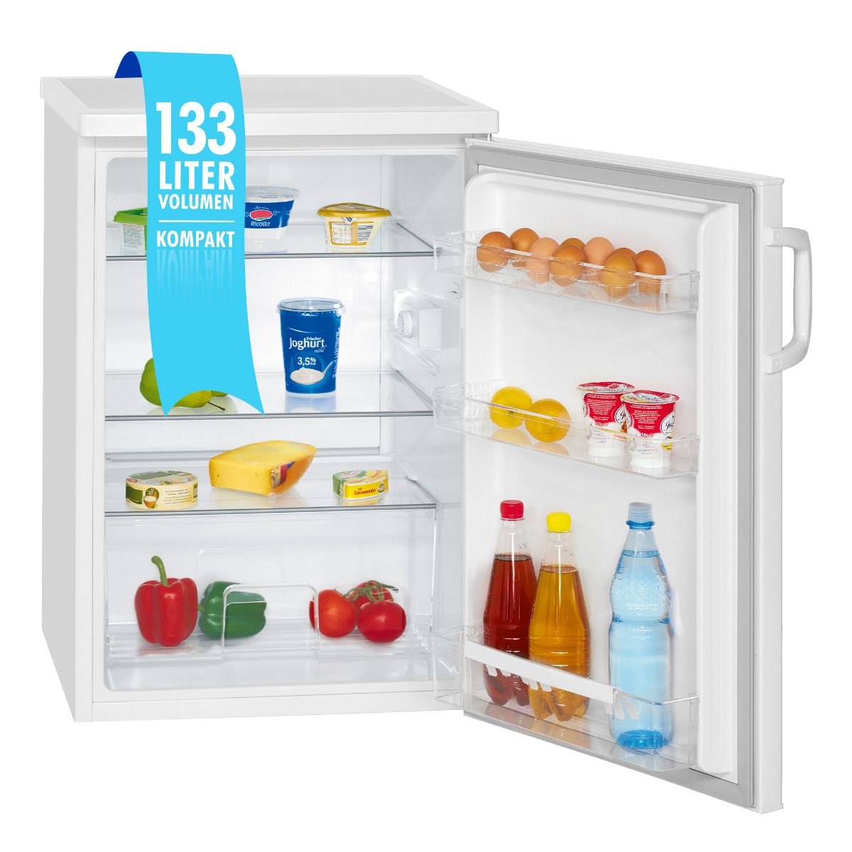 Frigider tip minibar Bomann, VS2195.1W, H 84.5 cm, volum 133 litri ...