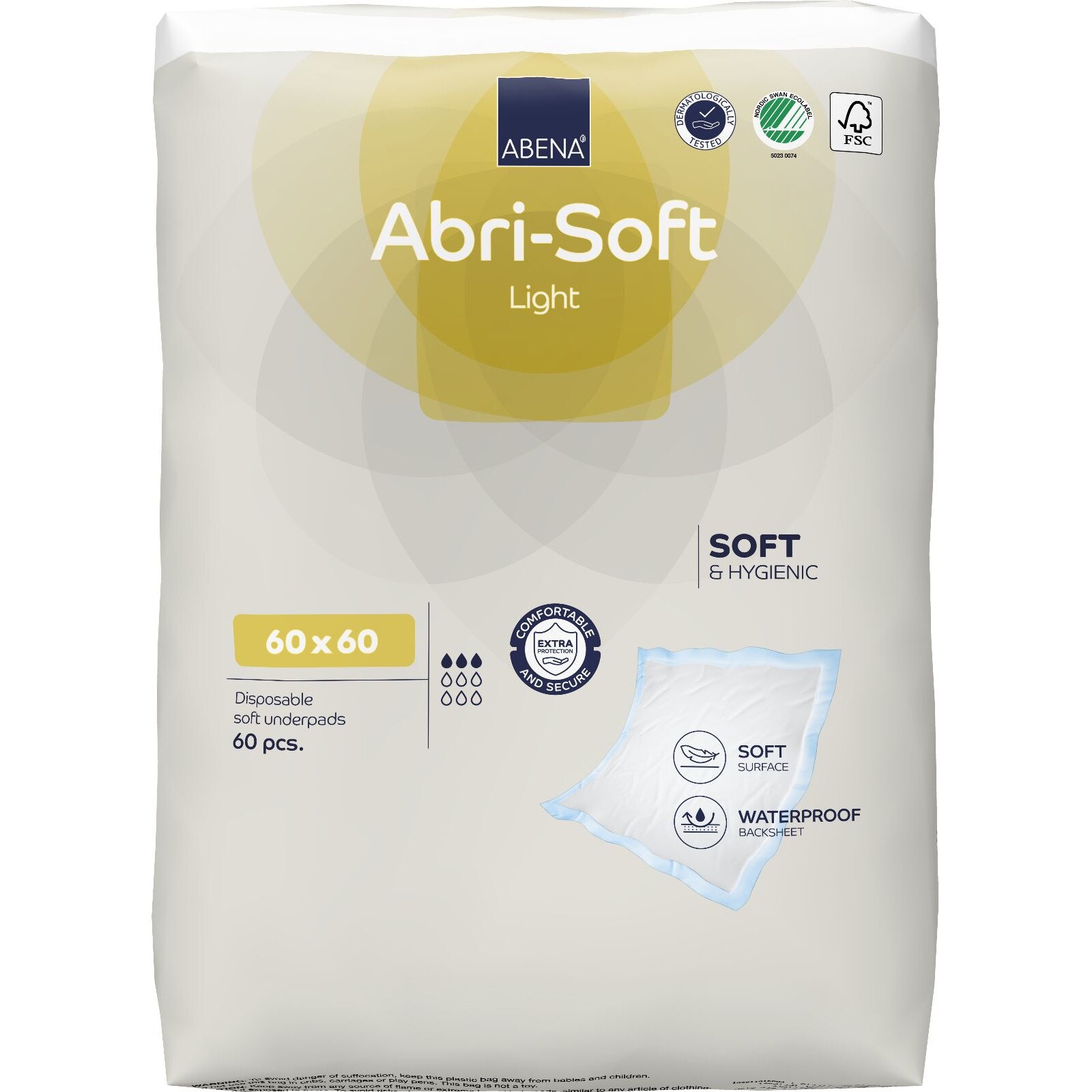 Aleze absorbante pentru Pat NextFarma® Abri Soft Light 850 ml - 60 x 60 cm, 60 buc - eMAG.ro