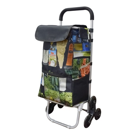 Carucior de piata pliabil, cadru din aluminiu, roti din silicon ...